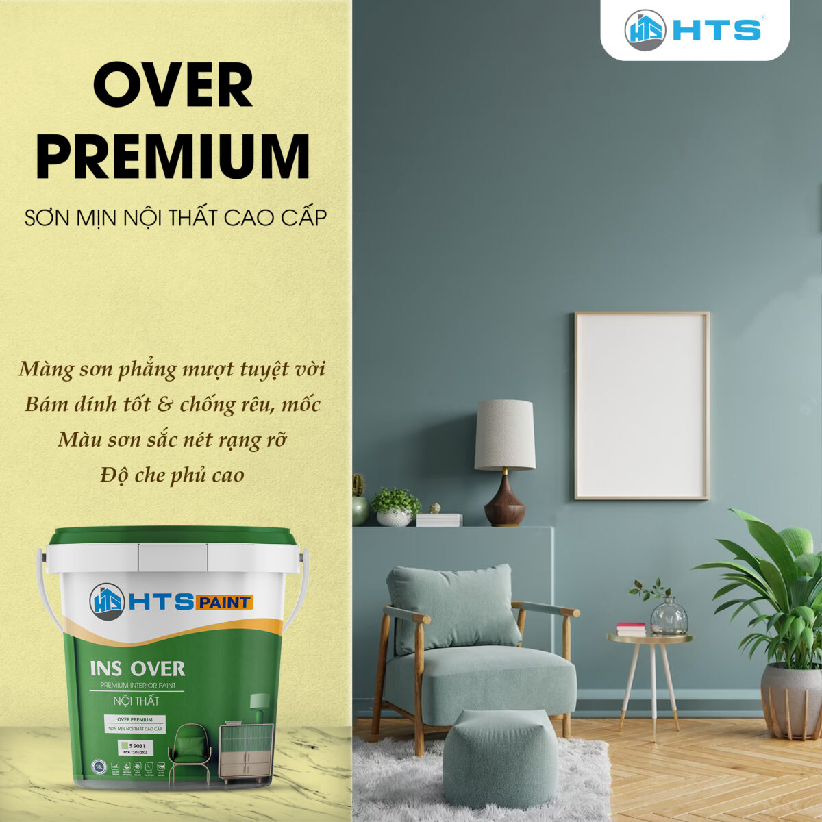 SƠN MỊN NỘI THẤT CAO CẤP OVER PREMIUM - HTS Paint - Chuyên gia sơn công ...
